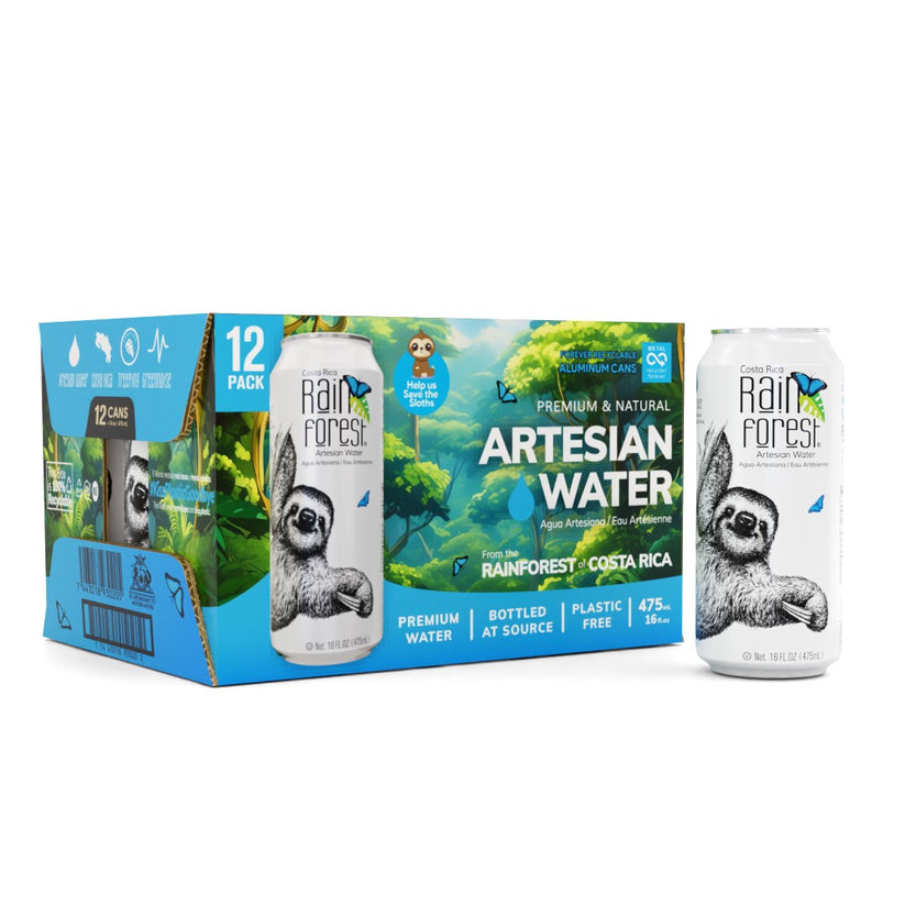RainForest Premium & Natural Artesian Spring Water from Costa Rica, Al