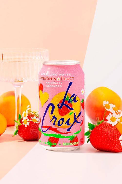 La Croix Strawberry Peach Sparkling Water 355ml | Naturally Essenced,