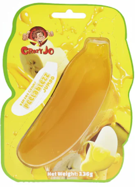 Crazy Jo Banana Gummy Peelablezz Jumbo 136g