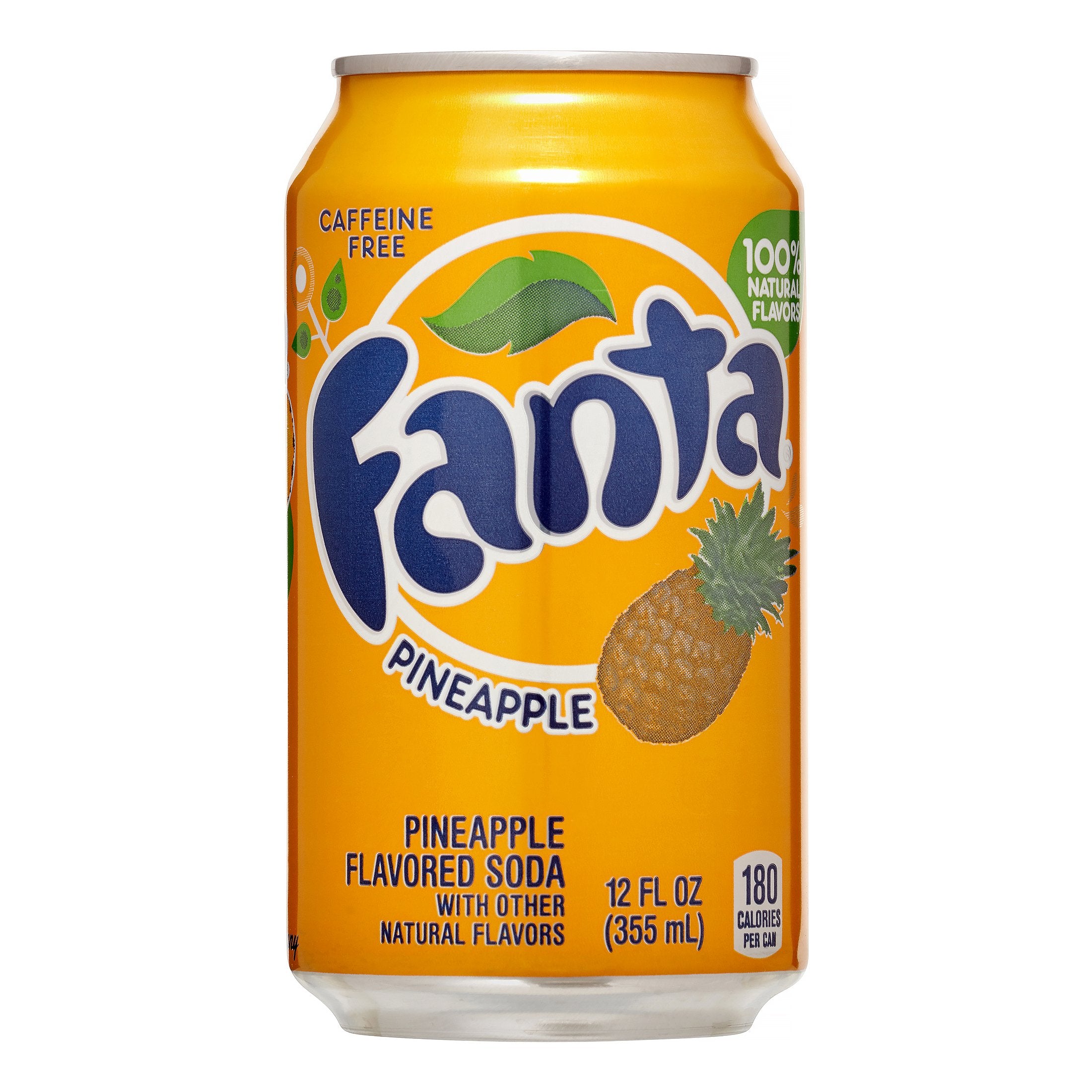 Fanta Pineapple Flavoured Soda 355ml I Pack of 24 I (Best Before Date