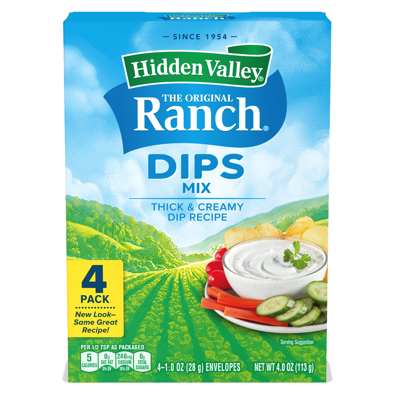 Hidden Valley Original Ranch Dips Mix 4 Pack Box 113g (Best Before Dat