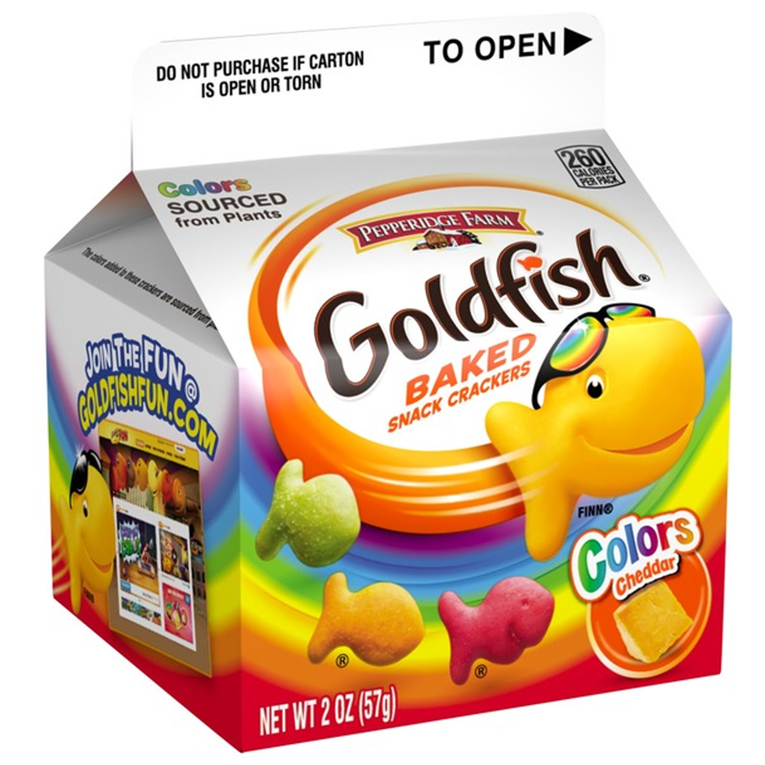 Pepperidge Farm Goldfish Cheddar Color Baked Snack Crackers 57g