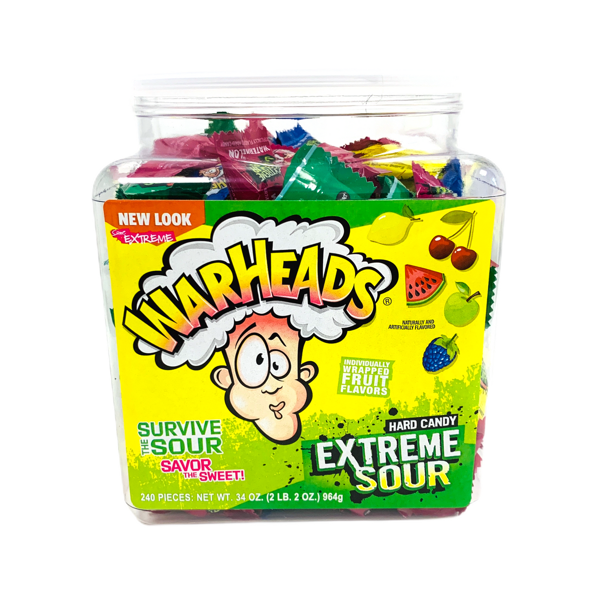 Warheads Sour Candy Flavors Warheads Extreme Sour Hard Candy Bag 56g